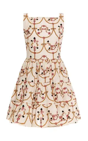 Agua Bendita Abeja Mini Hechizo Linen Mini Dress - Multi