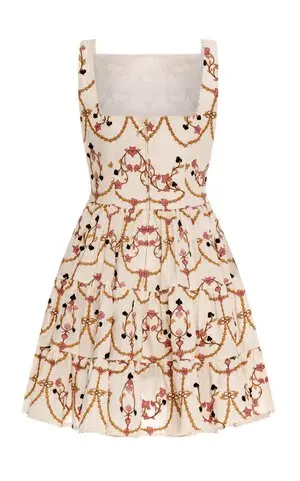 Agua Bendita Abeja Mini Hechizo Linen Mini Dress