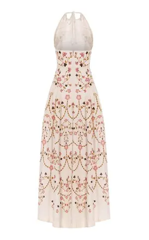 Agua Bendita Balsa Hechizo Linen Maxi Dress