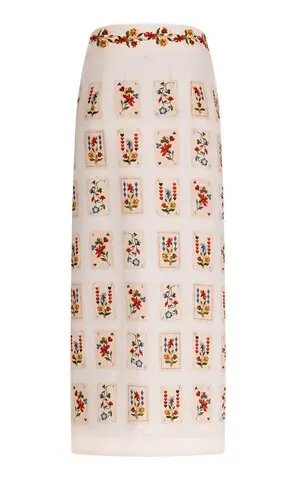 Agua Bendita Linen Maxi Wrap Skirt