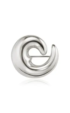 Agmes Sterling Swirl Brooch - Silver