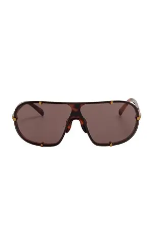 Dries Van Noten Square Frame Acetate Sunglasses - Brown