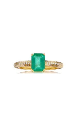 Yvonne Léon Leopard 18k Yellow Gold Emerald Ring