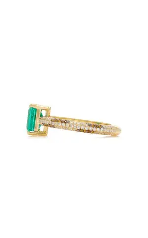 Yvonne Léon Leopard 18k Yellow Gold Emerald Ring