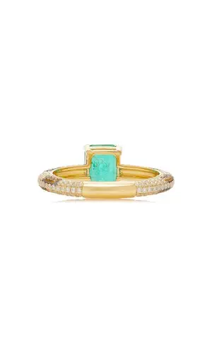 Yvonne Léon Leopard 18k Yellow Gold Emerald Ring