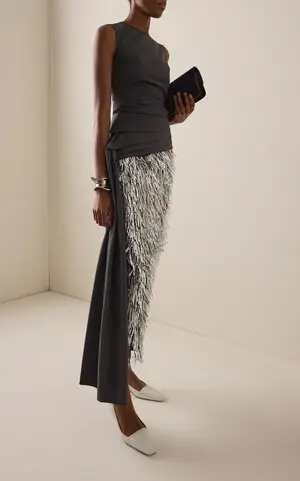 CHORUS Exclusive Ruched Crepe Top