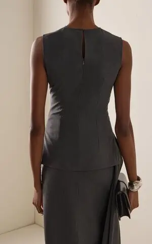CHORUS Exclusive Ruched Crepe Top