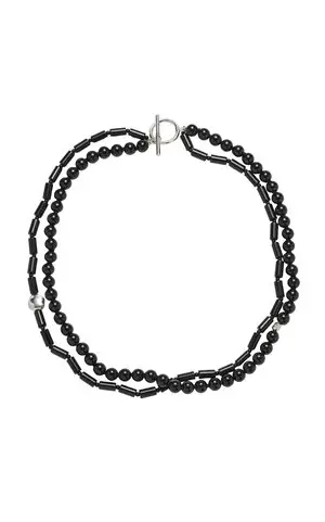 Agmes Willa Onyx Necklace - Silver