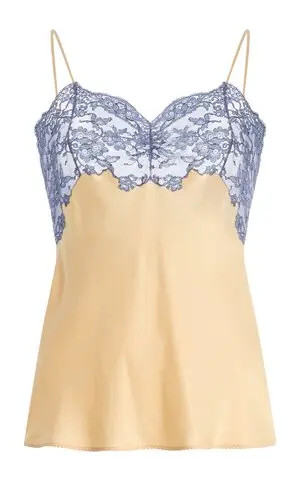 Saint Laurent Silk Satin Top - Multi