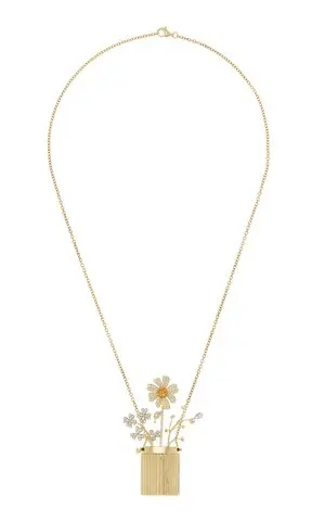 Yvonne Léon Flower In Berlingot Vase Necklace