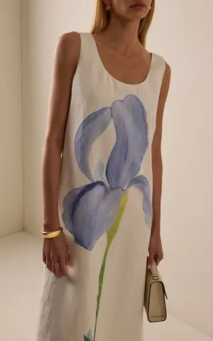 Lafayette 148 New York Scoop Neck A-line Maxi Dress