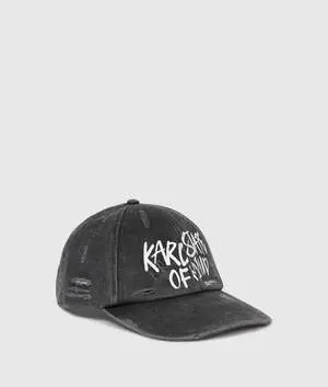 KL JEANS Jeans Washed Canvas Baseball Cap - Black