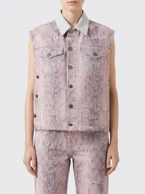 HAIKURE Python Print Denim Shirt Vest - Multicolor