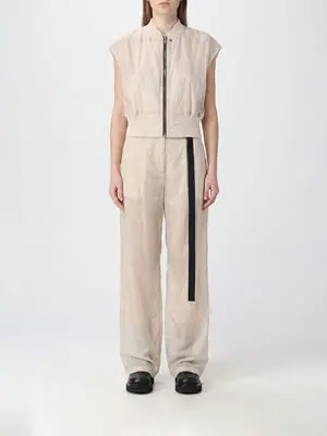 Rick Owens Short-sleeved Cropped Nylon Bomber Jacket - Beige