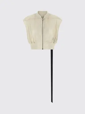 Rick Owens Short-sleeved Cropped Nylon Bomber Jacket - Beige