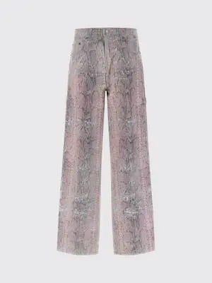 HAIKURE Winona Mid-rise Python-print Wide-leg Jeans