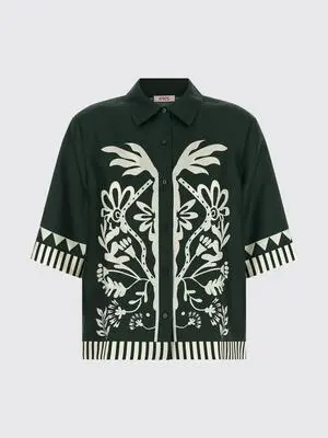 ERES Floral Print Pure Silk Shirt With A Concealed Placket