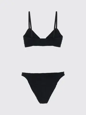 Hunza G Crinkle Triangle Bikini With Thin Straps And Mid-rise Bottoms