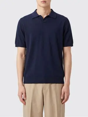 KANGRA Short-sleeved Polo Shirt Knitted In Silk And Cashmere - Blue