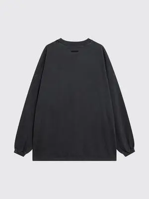 Fear Of God Long-sleeved Cotton T-shirt With Logo And Dropped Shoulders