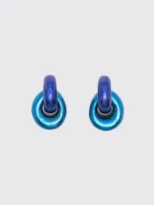 MONIES Bicolour Acacia Wood Pendant Clip-on Earrings - Multicolor