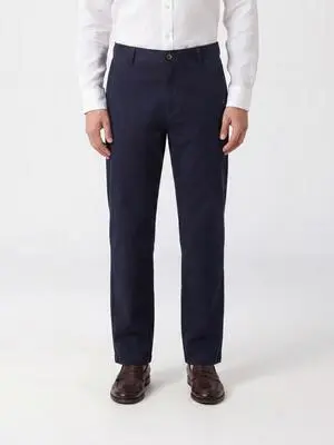 SEBAGO Mid-rise Slim Fit Trousers In Stretch Cotton - Blue