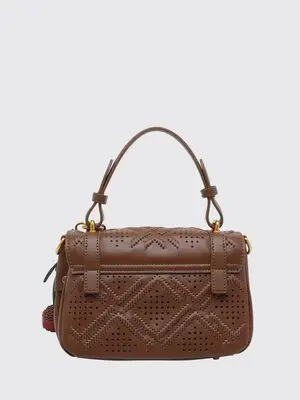 LA CARRIE Atena Labyrinth Perforated Calfskin Leather Mini Bag With Charm