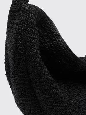 IBELIV Vibe Crochet Shoulder Bag In Raffia With A Zip Closure And Braided Handle