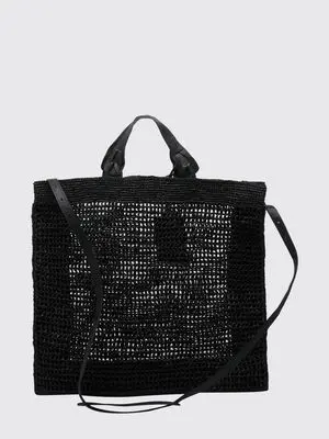 IBELIV Ocean Crochet Handbag In Raffia With Leather Handles And Shoulder Strap