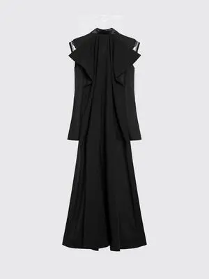 Sacai Long Double-breasted Patchwork Wool And Silk Tailored Waistcoat