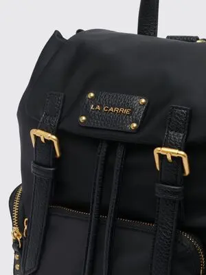 LA CARRIE Dark Wave Nylon Backpack With Flap And Buckle Closure