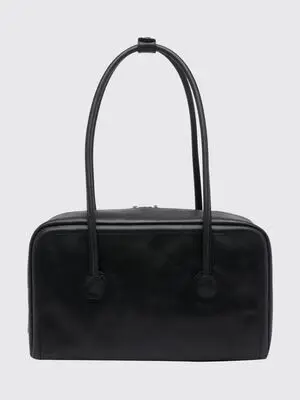 MARGESHERWOOD Boston Smooth Calfskin Leather Shoulder Bag With Double Handle