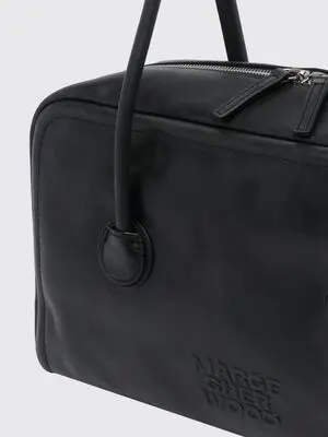MARGESHERWOOD Boston Smooth Calfskin Leather Shoulder Bag With Double Handle