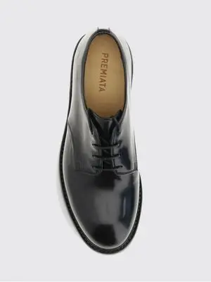 Premiata Smooth Calfskin Leather Derby Lace-up Shoes