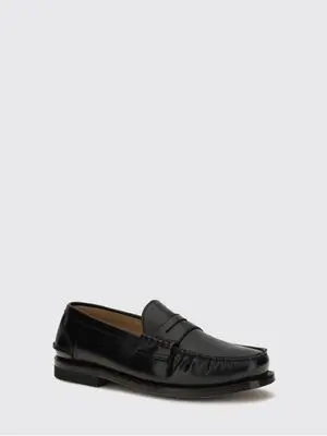 Premiata Classic Calfskin Leather Loafers With Saddle Strap