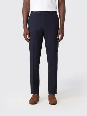 PT TORINO Slim Fit Tailored Virgin Wool Trousers - Blue