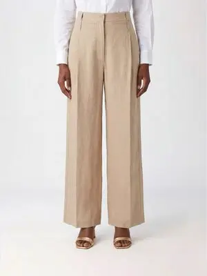 TELA High-waisted Linen And Cotton Wide-leg Tailored Trousers