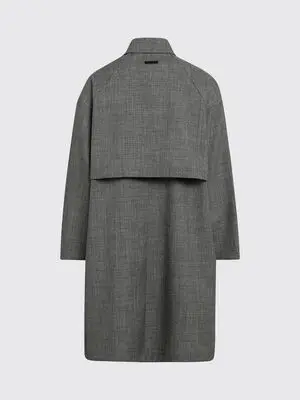 Fear Of God Single-breasted Long Coat In Pure Virgin Wool With Patch Pockets