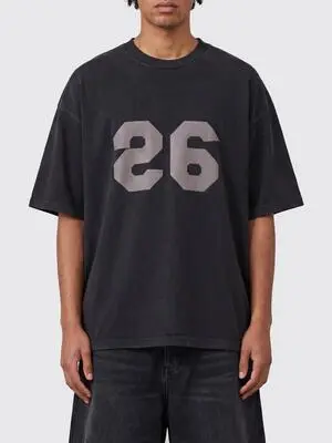 Fear Of God Relaxed Fit Cotton T-shirt With Slogan And Contrast Logo Print - Black