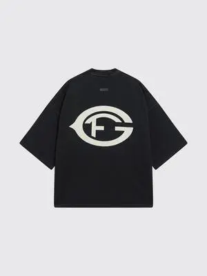 Fear Of God Relaxed Fit Cotton T-shirt With Slogan And Contrast Logo Print