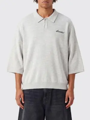 Fear Of God Long-sleeved Merino Wool Polo Shirt With Logo And Relaxed Fit - Mastic
