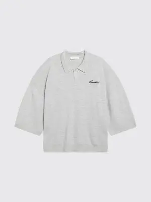 Fear Of God Long-sleeved Merino Wool Polo Shirt With Logo And Relaxed Fit