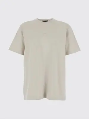 TATRAS Crewneck Cotton T-shirt With Tone-on-tone Logo On The Chest - Grey
