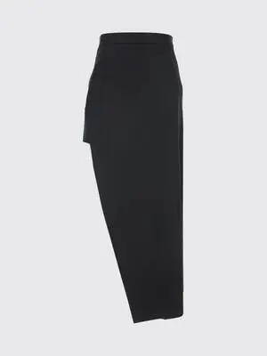 VIVIENNE WESTWOOD High-waisted Asymmetrical Midi Skirt In Virgin Wool