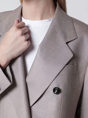 Tagliatore Double-breasted Blazer With Peak Lapels And Padded Shoulders