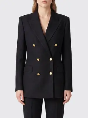 Tagliatore Double-breasted Viscose Blend Blazer With Metallic Buttons
