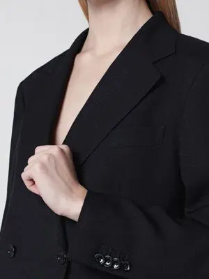 Tagliatore Double-breasted Viscose Blend Blazer With Two-button Closure