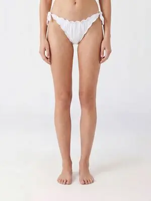 MC2 SAINT BARTH Low-rise Bikini Bottoms With Adjustable Side Ties - Brown