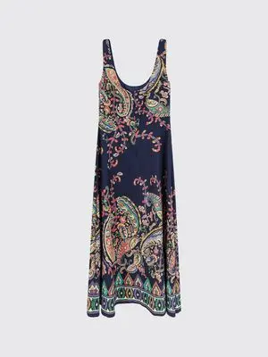 Etro Paisley Print Crêpe Midi Dress With A Tie-waist Sash Belt
