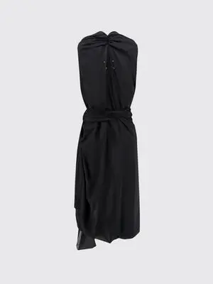MAISON MARGIELA Asymmetric Viscose Midi Dress With Draped Waist